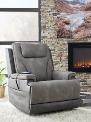 4Z-Serenity Zone Performance Fabric Triple Power Lift Recliner | Ashley