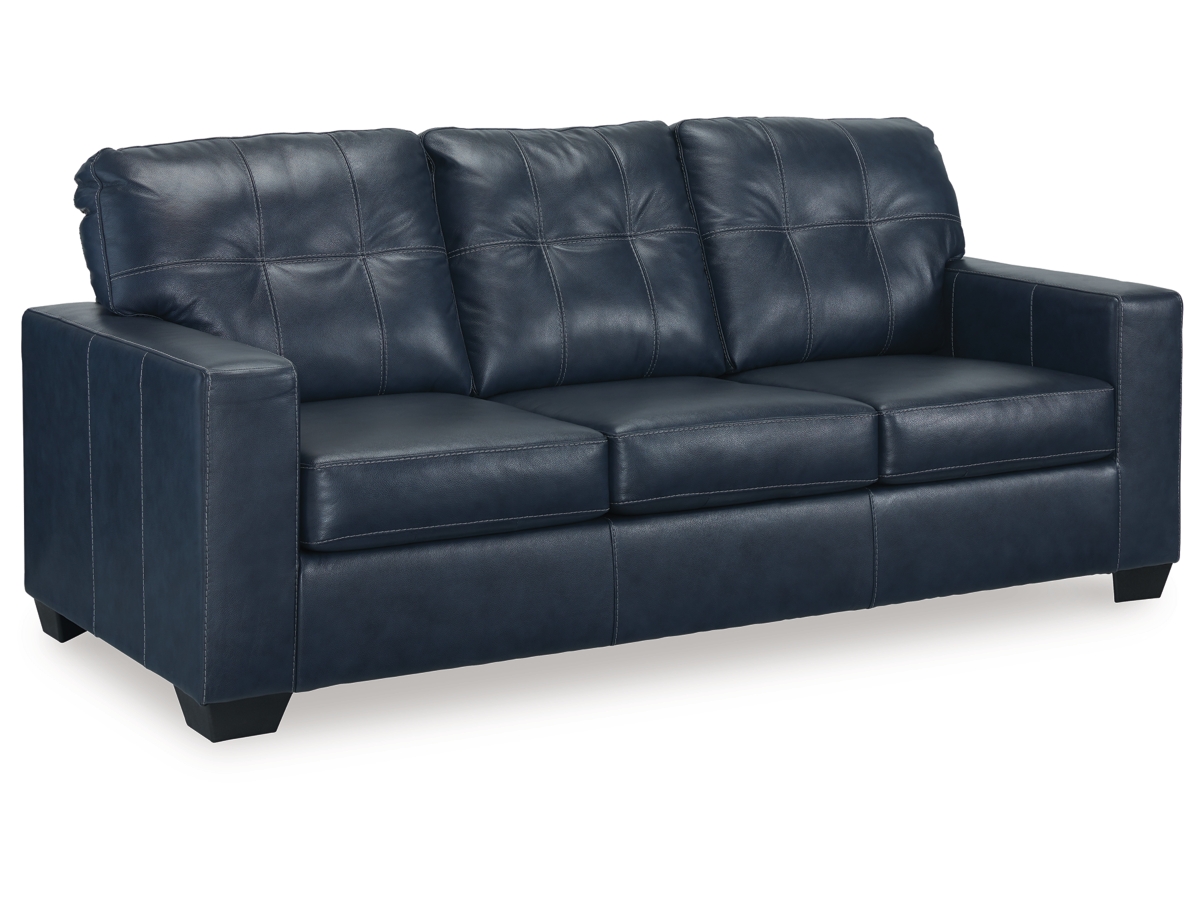 Blue leather sofa ashley furniture store