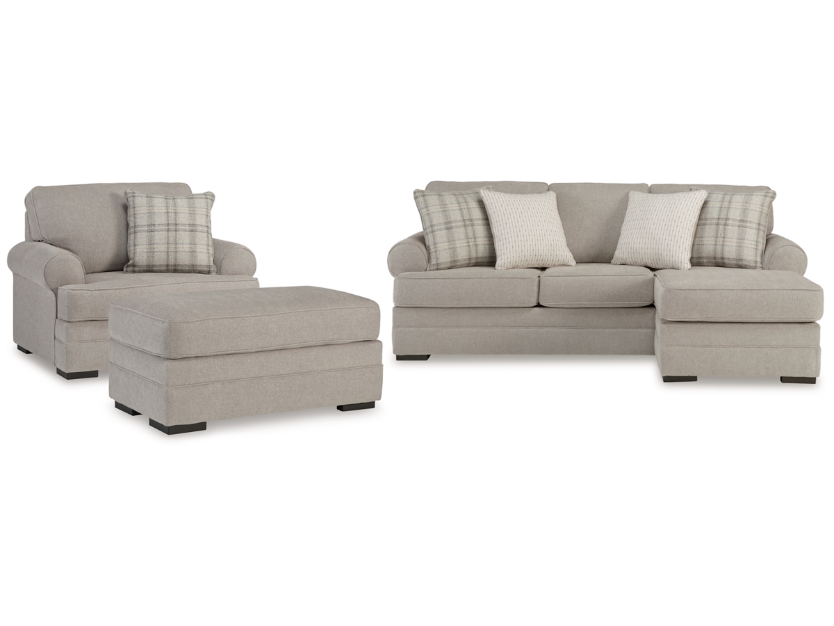Arbhor Knoll Sofa Chaise Chair and Ottoman Ashley