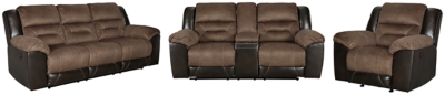 Earhart Manual Reclining Sofa, Loveseat and Recliner Set | Ashley