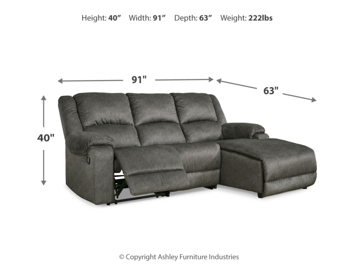 Chaise reclining sectional signature design by ashley store