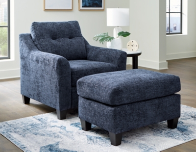 Click here for Keenelynn Chair and Ottoman  Navy prices