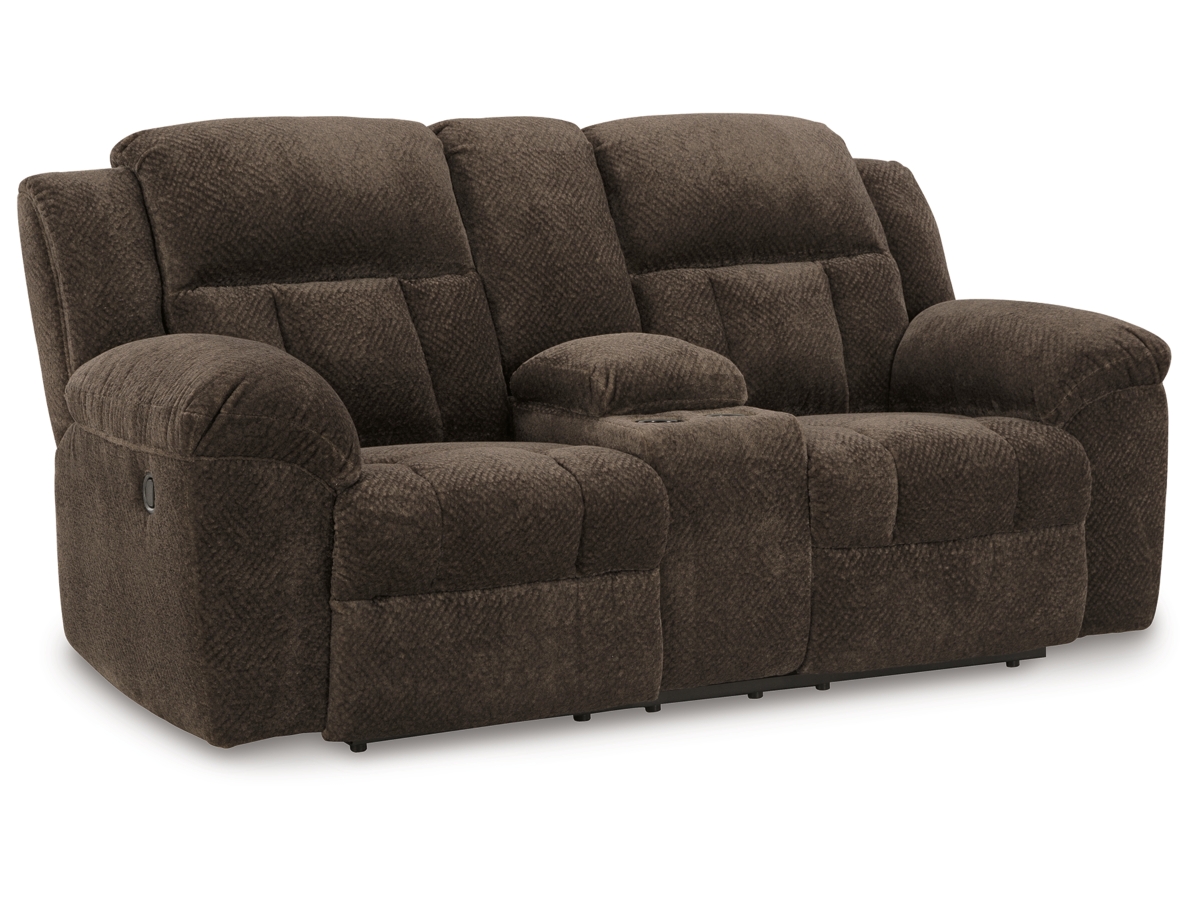 Ashley reclining loveseat with console store
