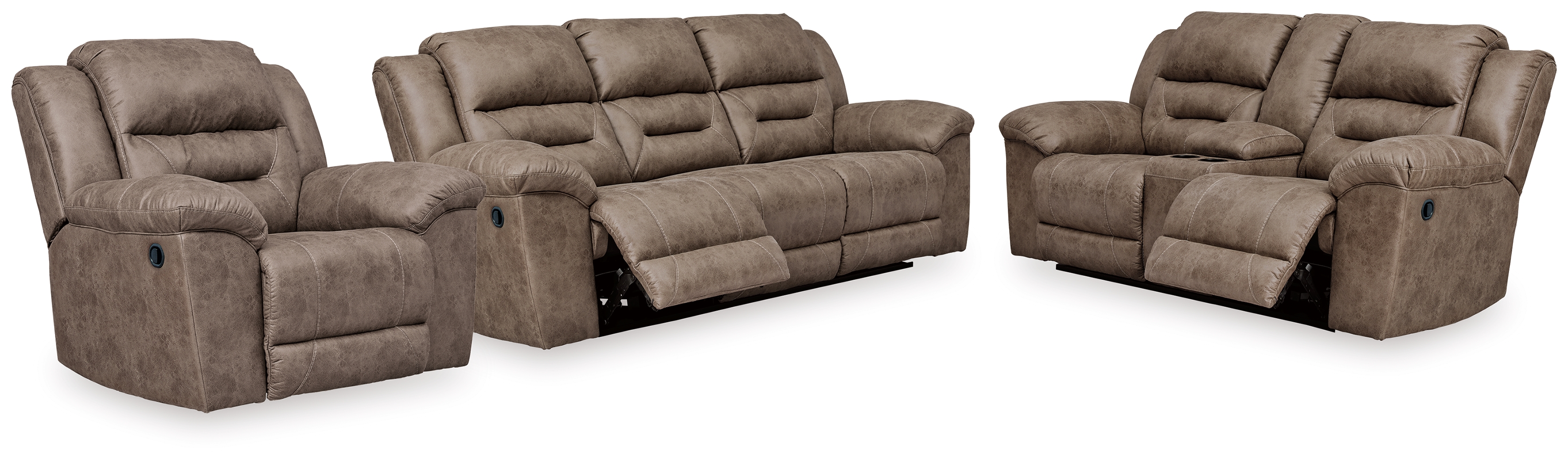Stoneland Reclining Sofa Loveseat and Recliner Ashley Furniture Homestore India