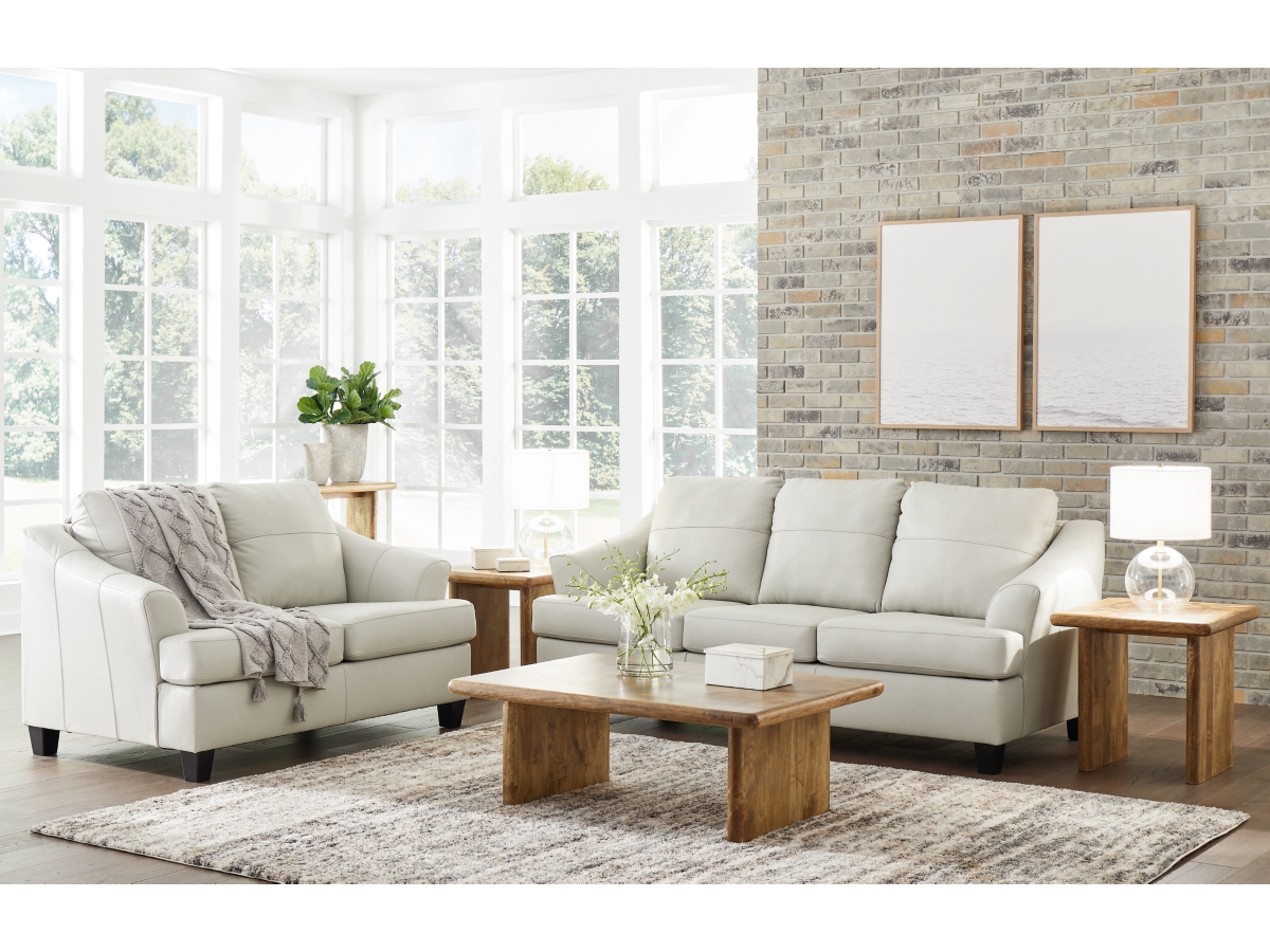 Genoa Leather Sofa and Loveseat Ashley