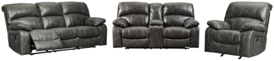Dunwell Power Reclining Sofa, Loveseat and Recliner Set | Ashley ...