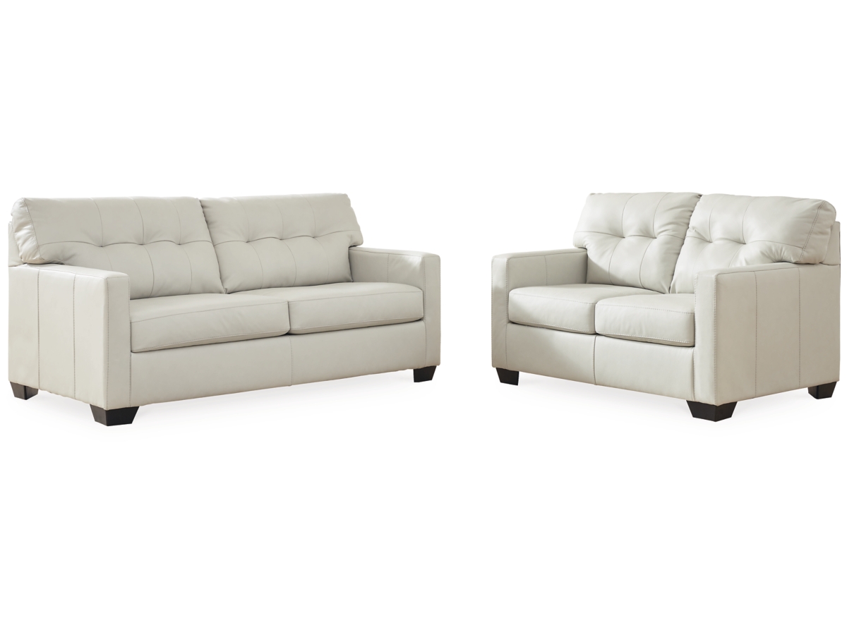 Belziani Leather Sofa and Loveseat