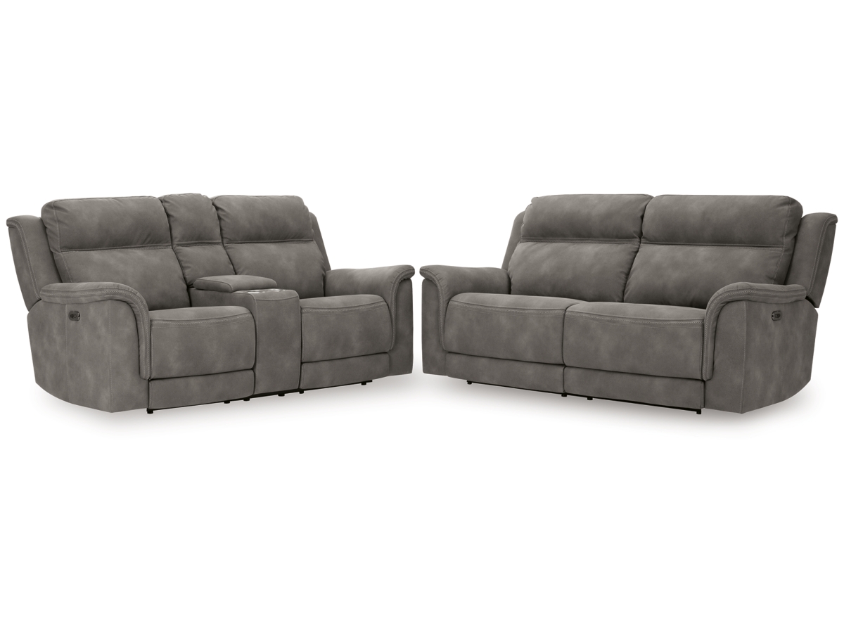 Next Gen DuraPella Performance Fabric Dual Power Reclining Sofa and Loveseat
