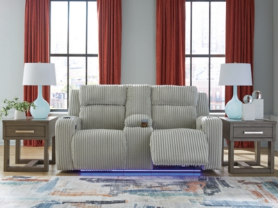 Click here for TwinBrooke Dual Power Reclining Loveseat with Cons... prices