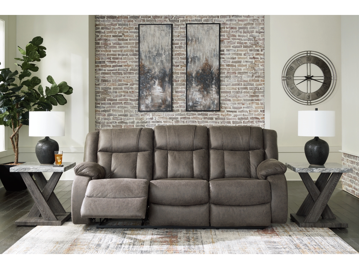First Base Manual Reclining Sofa Ashley