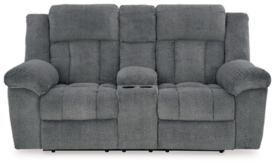 Tip-Off Dual Power Reclining Loveseat | Ashley