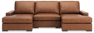 Click here for Calden 3-Piece Leather Modular Sectional with Doub... prices