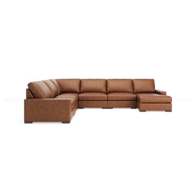 Click here for Calden 6-Piece Leather Modular Sectional with Chai... prices