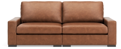 Click here for Calden 2-Piece Leather Modular Loveseat  Caramel prices