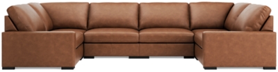 Click here for Calden 6-Piece Leather Modular U-Shaped Sectional... prices