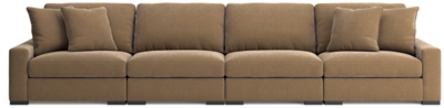 Click here for Calden 4-Piece Velvet Modular Sectional  Sable prices