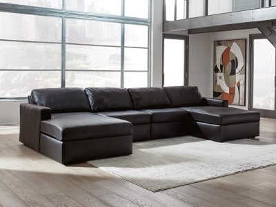 Click here for ModMax II 4-Piece Leather Modular Double Chaise Se... prices