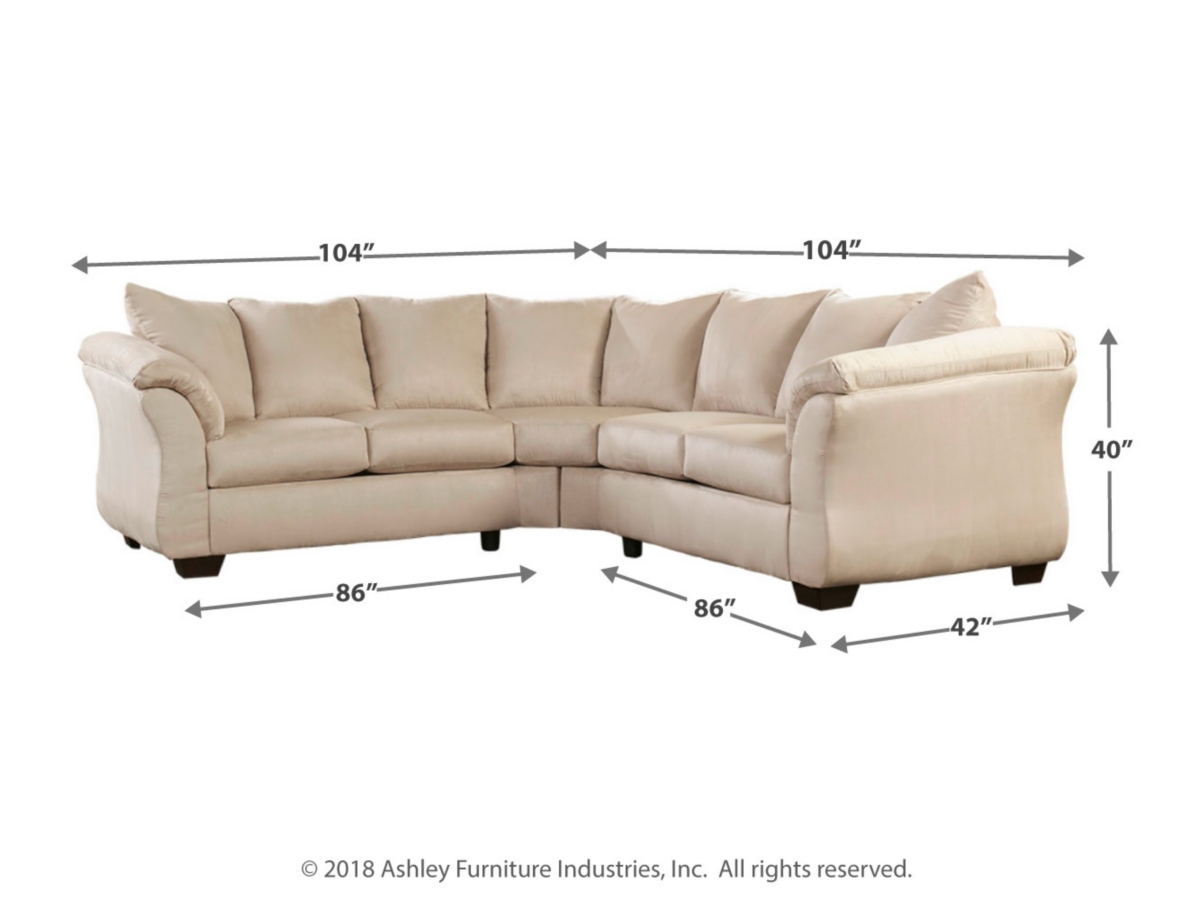 Ashley furniture darcy sectional with chaise store