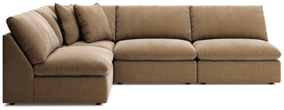 Click here for Whitehaven 4-Piece Velvet Modular L-Shaped Section... prices