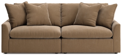 Click here for Whitehaven 2-Piece Velvet Modular Loveseat  Sable prices
