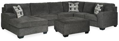 Click here for Ballinasloe 3-Piece Sectional with Ottoman  Smoke prices