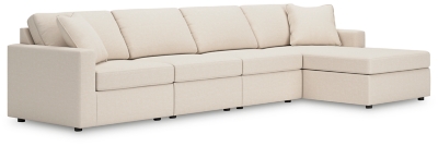 Modmax 4-Piece Modular Next-Gen Nuvella™ Performance Fabric Sectional ...