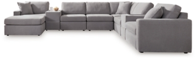 Modmax 8-Piece Modular Next-Gen Nuvella™ Performance Fabric Sectional with Chaise and Storage ...