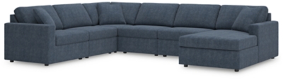 Modmax 6-Piece Modular Next-Gen Nuvella™ Performance Fabric Sectional ...