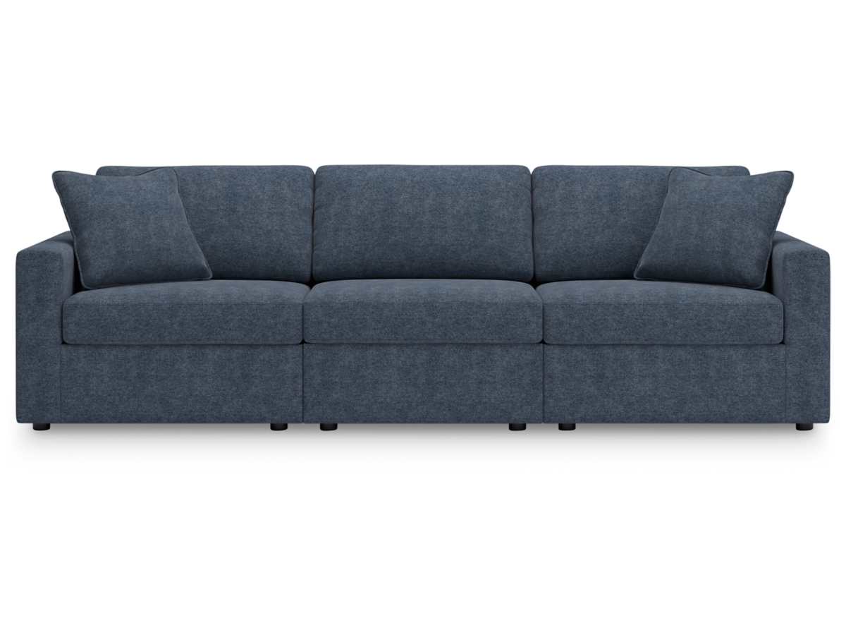 Blue leather sofa ashley furniture store