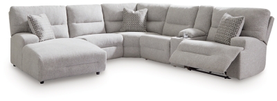 Acklen Place Next-Gen Nuvella™ Performance Fabric Dual Power Reclining Modular Sectional with ...