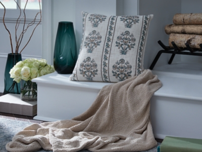 Click here for Paulmour Pillow  Ivory/Green/Brown prices