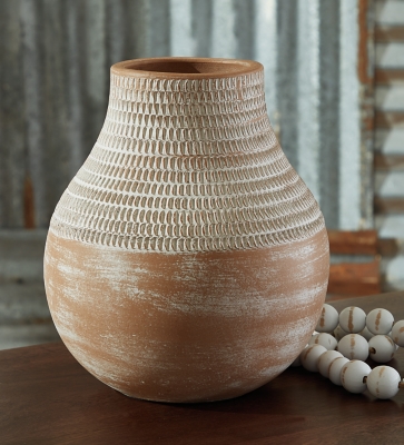Click here for Reclove Small Vase  Distressed White prices