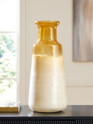 Click here for Wynburg Vase  White/Amber prices