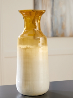 Click here for Wynburg Large Vase  White/Amber prices