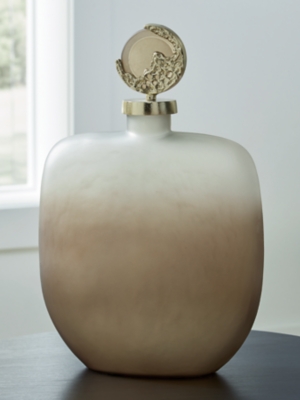 Click here for Acario Tall Jar  Taupe/Gold Finish prices