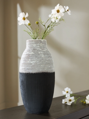Click here for Girtha Vase  Antique White/Black prices