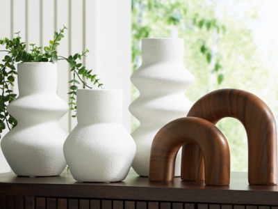 Click here for Carterworth Accessory Set (Set of 5)  White/Brown prices
