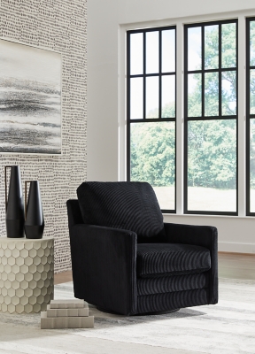 Click here for Icaman Swivel Accent Chair  Onyx prices