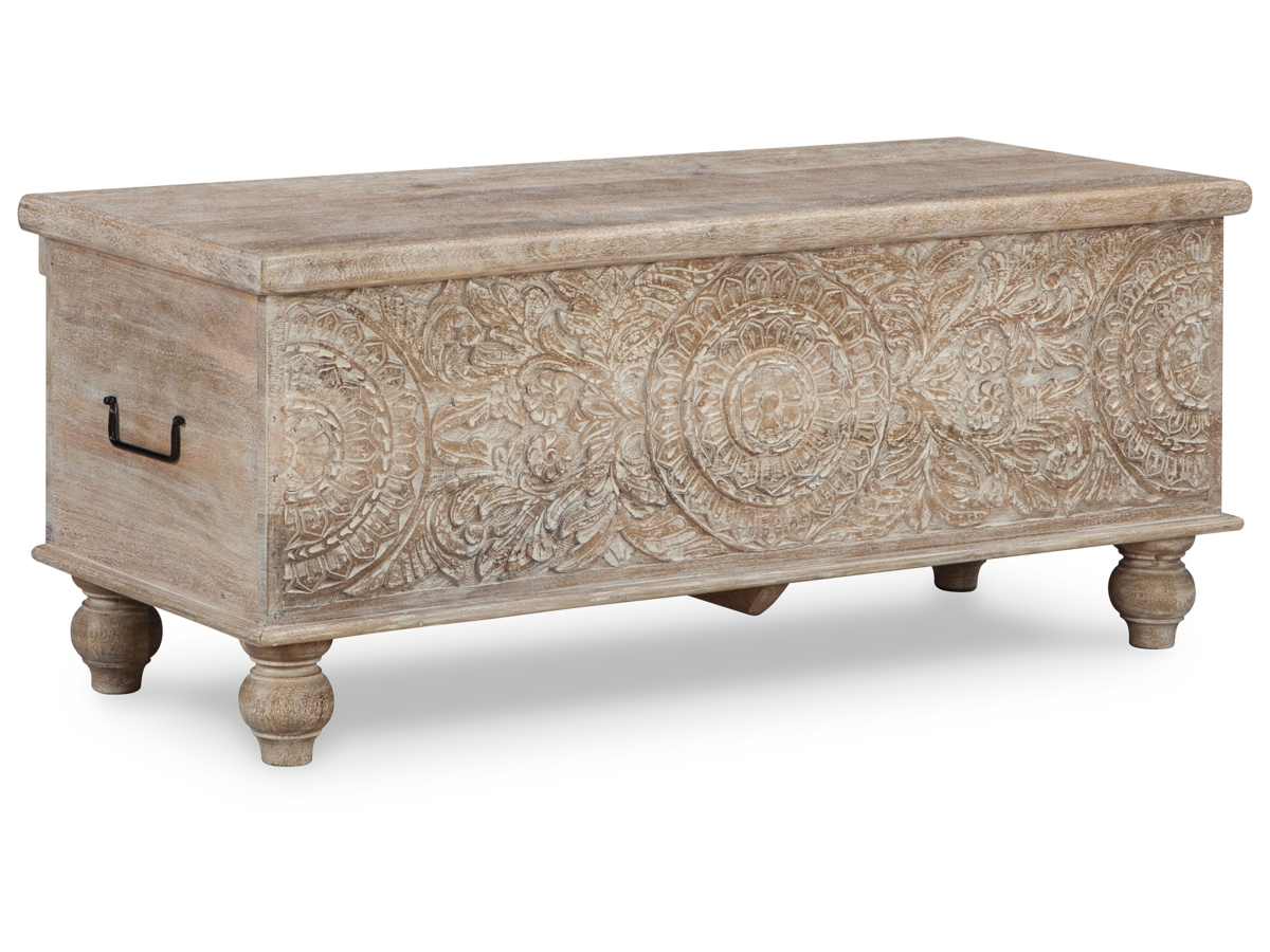 Fossil Ridge Hinged Top Storage Bench Ashley