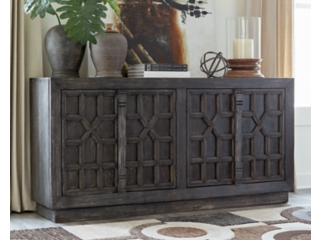Fossil Ridge Accent Cabinet with Quatrefoil Pattern Ashley