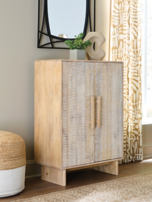 Click here for Dallinbury Accent Cabinet  Natural/White Wash prices