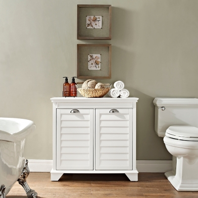 Click here for Crosley Dual Linen Hamper  White prices