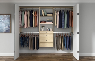 Click here for EasyFit 48-96 W Honey Blonde Closet System prices