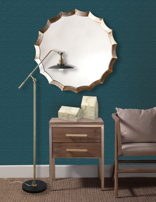Click here for Scalloped Metal Round Mirror  Antique Silver Finis... prices