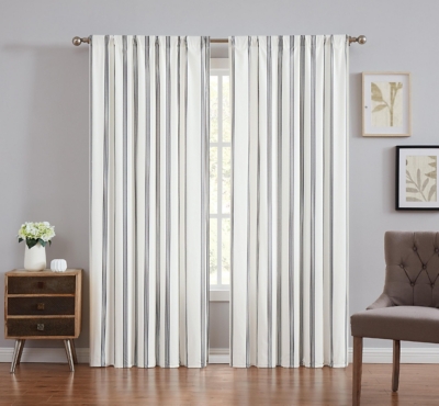 Click here for Truly Soft Millenial Stripe Window Panel Pair  Ivo... prices
