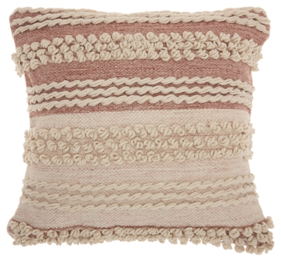 Modern Texture Stripes Life Styles Blush Pillow | Ashley