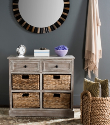 Click here for Safavieh Herman Storage Unit with Wicker Baskets... prices