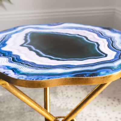 Safavieh Celeste Faux Agate Accent Table | Ashley