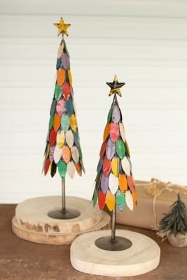 Click here for Christmas Recycled Metal Trees (Set of 2)  Multi prices