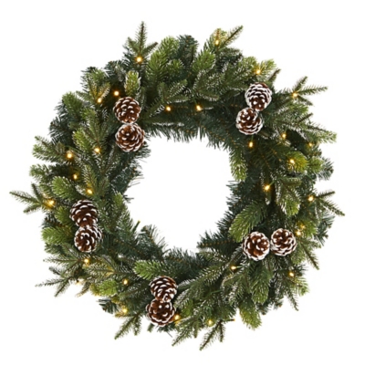 Click here for Sterling 24 Snowed Pinecone Artificial Christmas W... prices